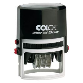Colop Printer Oval 55 Dater Plastic Self-Inking Date and Text Stamp - The home of custom rubber ...
